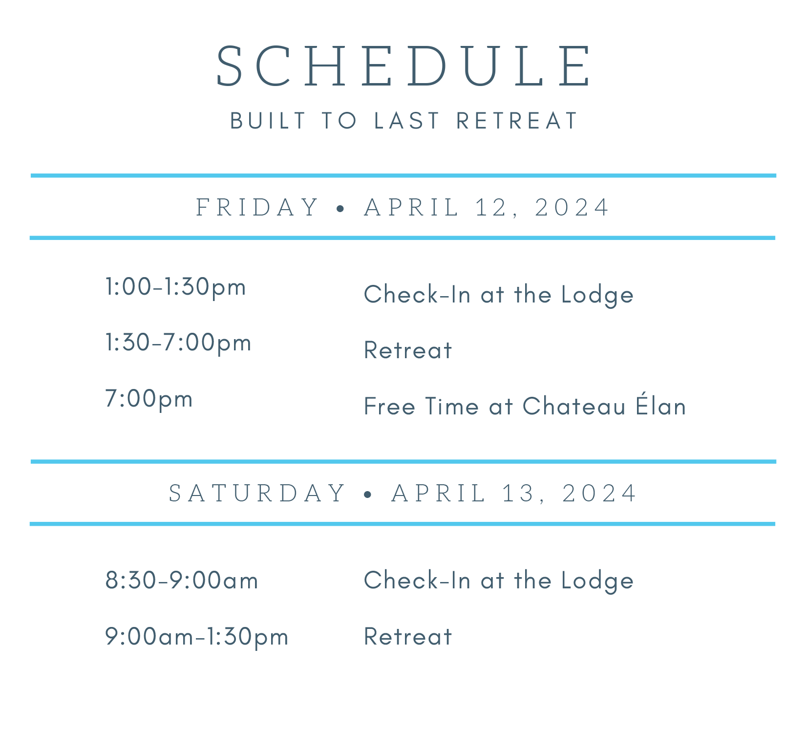 Built to Last Student Retreat - Richmont Graduate University